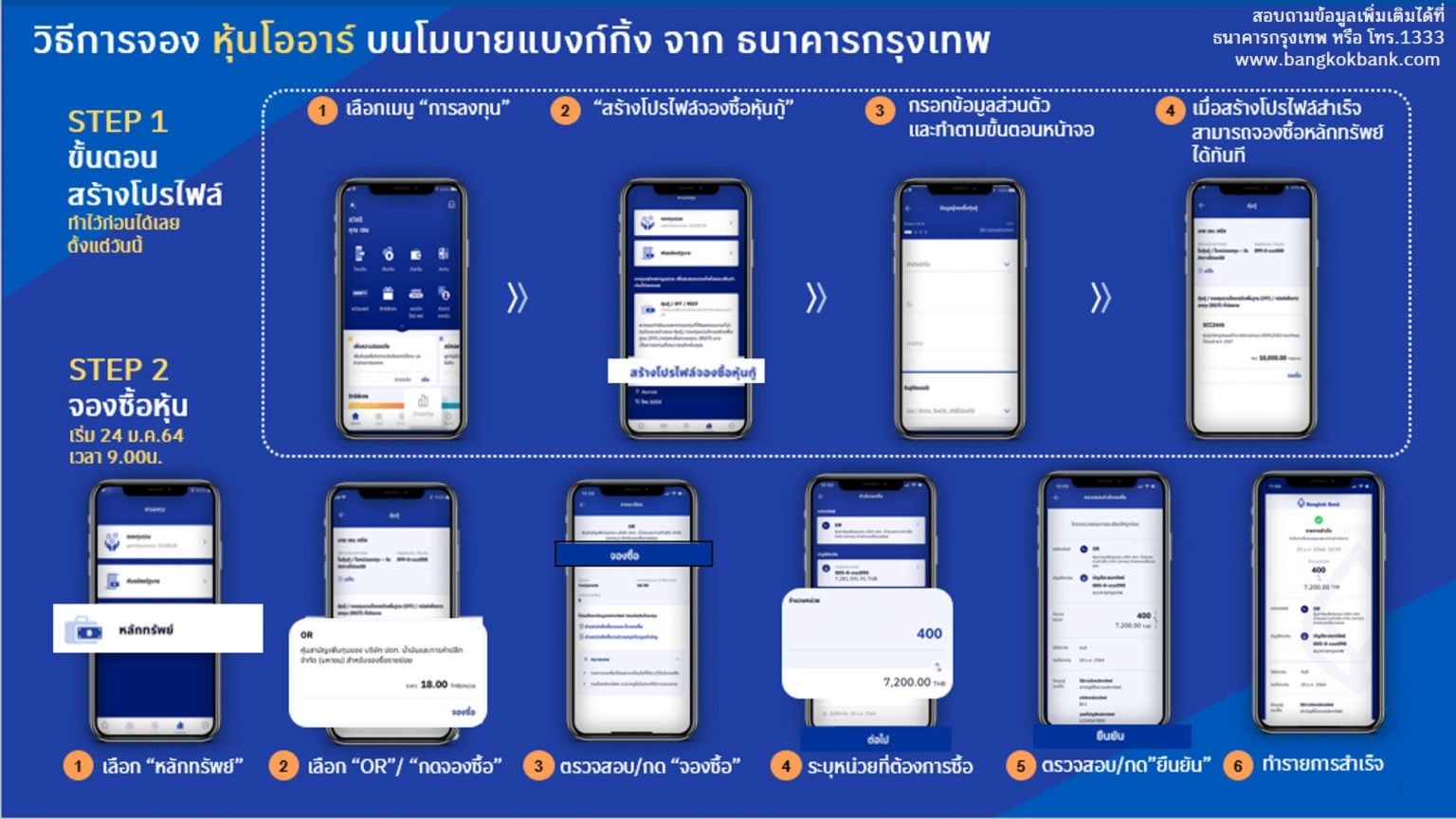 BBL เปิดจองซื้อหุ้น OR สองช่องทางผ่านโมบายแบงก์กิ้ง-สาขาธนาคาร : อินโฟ ...