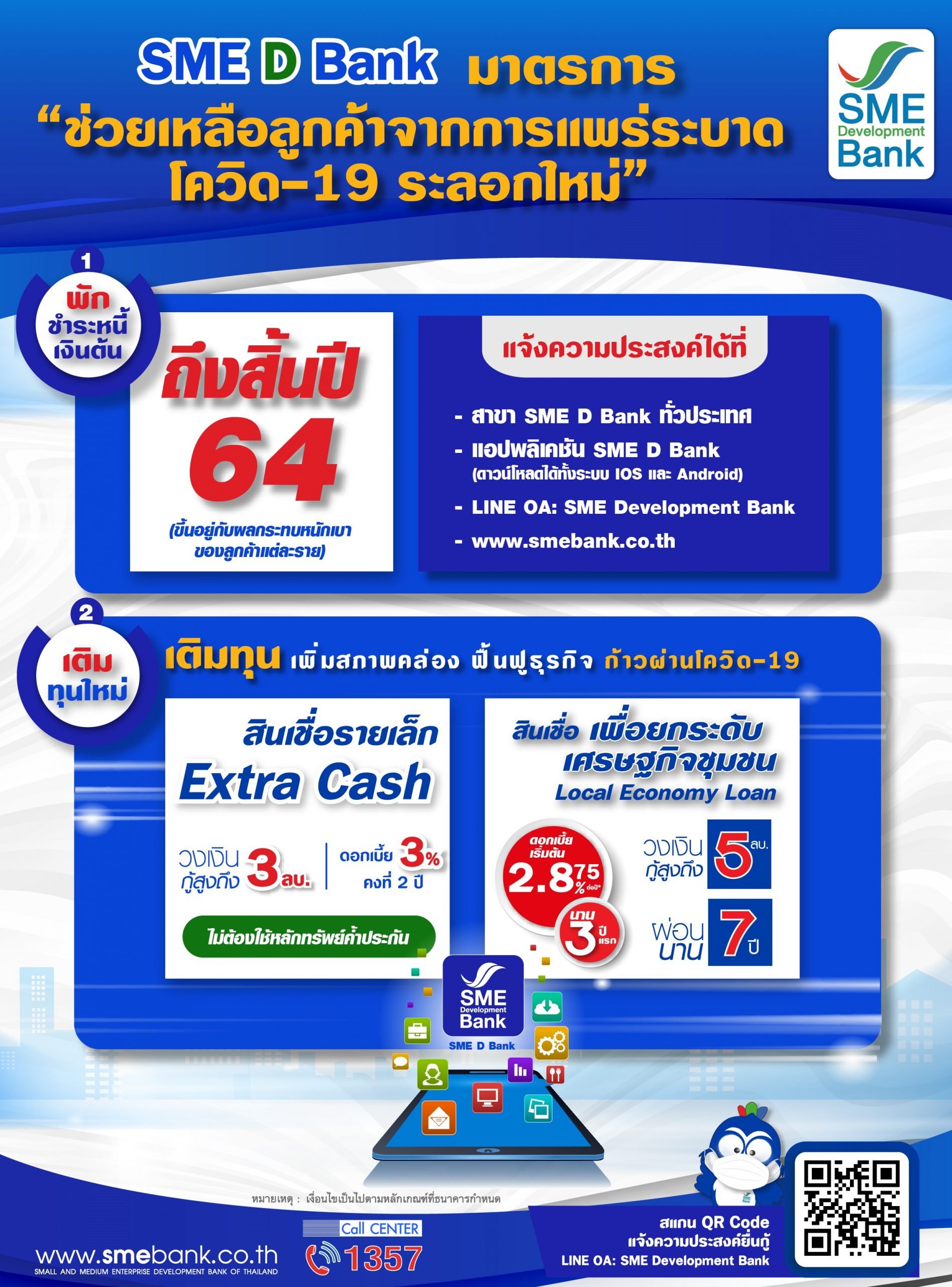 SME D Bank ขยายมาตรการพักชำระหนี้เงินต้นถึงสิ้นปี 64 ช่วยผู้ประกอบการ ...