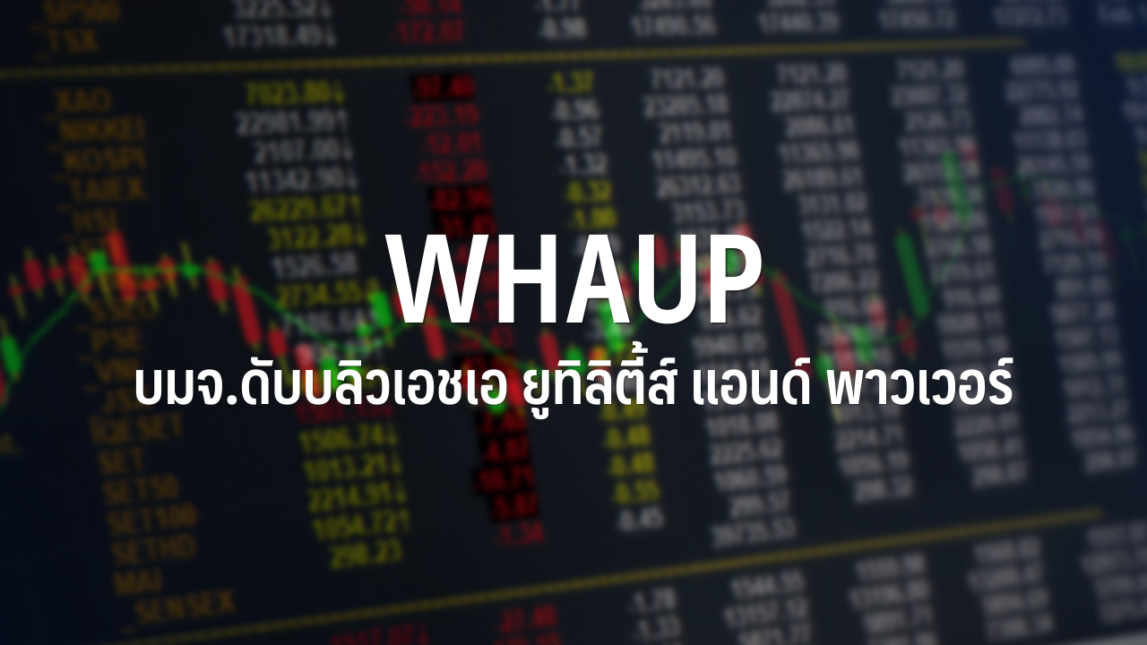 WHAUP ออกหุ้นกู้ 2-5 ปี ดอกเบี้ย 2.75-3.50% ขายสถาบัน-รายใหญ่ 6-8 ธ.ค. : อินโฟเควสท์