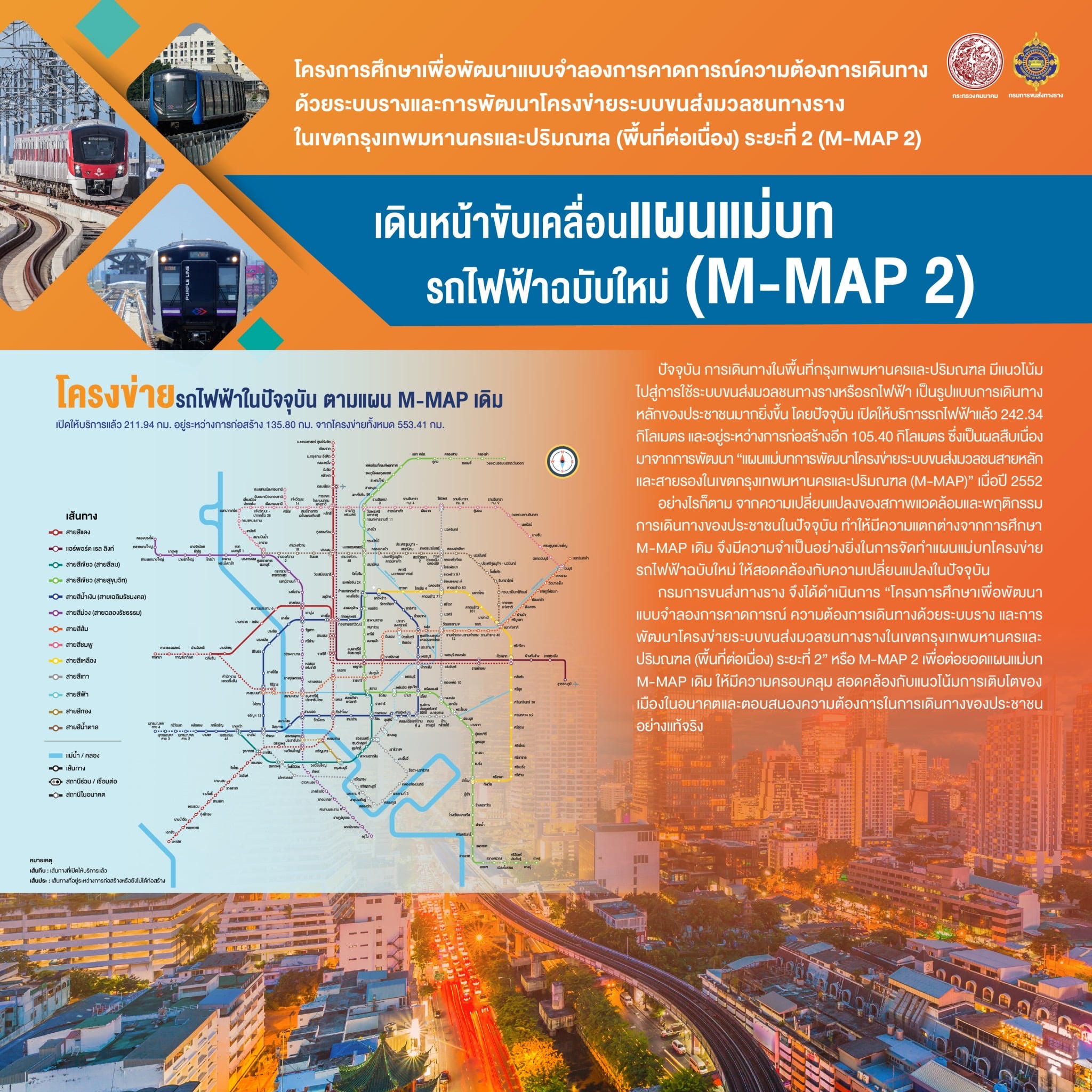กรมราง สรุปแผนแม่บท M-MAP2 ในก.ค.นี้-สายสีแดงส่วนต่อขยาย 3 เส้นทาง รอเสนอรัฐบาลใหม่ : อินโฟเควสท์