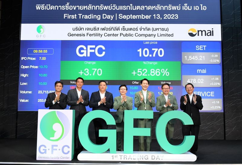 GFC ปิดเทรดวันแรก 10.50 บาท ยืนแกร่งเหนือจอง 50% : อินโฟเควสท์